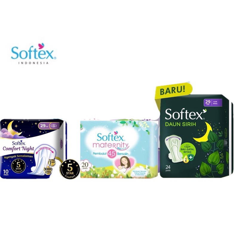 Jual SOFTEX pembalut wanita | Sirih | Day | Night | Pembalut Melahirkan ...