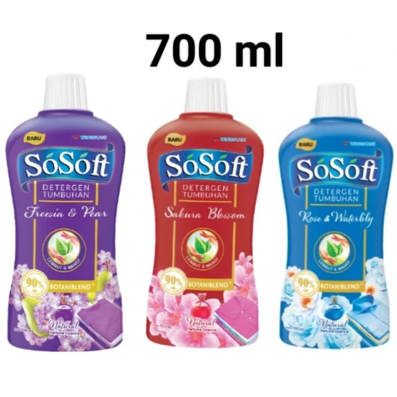 Jual Sosoft So Soft Liquid Detergent Cair Botol 700ml All Variant ...