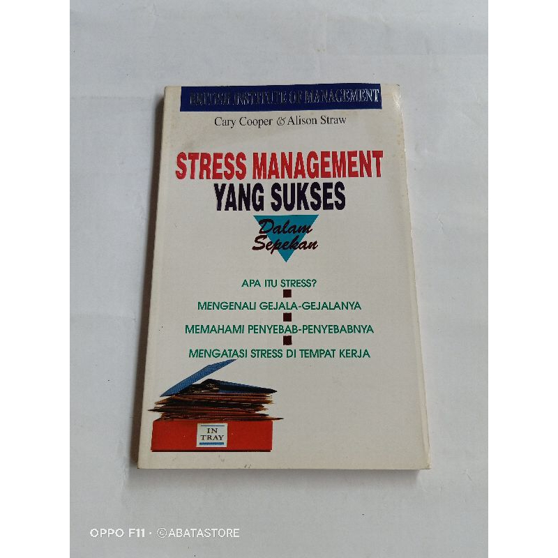 Jual BUKU STRESS MANAGEMENT YANG SUKSES DALAM SEPEKAN CARY COOPER & ALISON STRAW | Shopee Indonesia