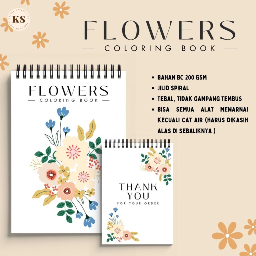 Jual Flowers Coloring Book Cozy Book Adult Buku Mewarnai Remaja Dewasa ...