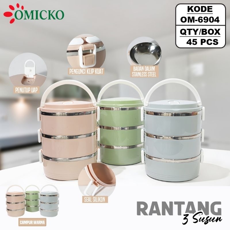 Jual Rantang Makanan OMICKO 1 2 3 4 Susun | Shopee Indonesia