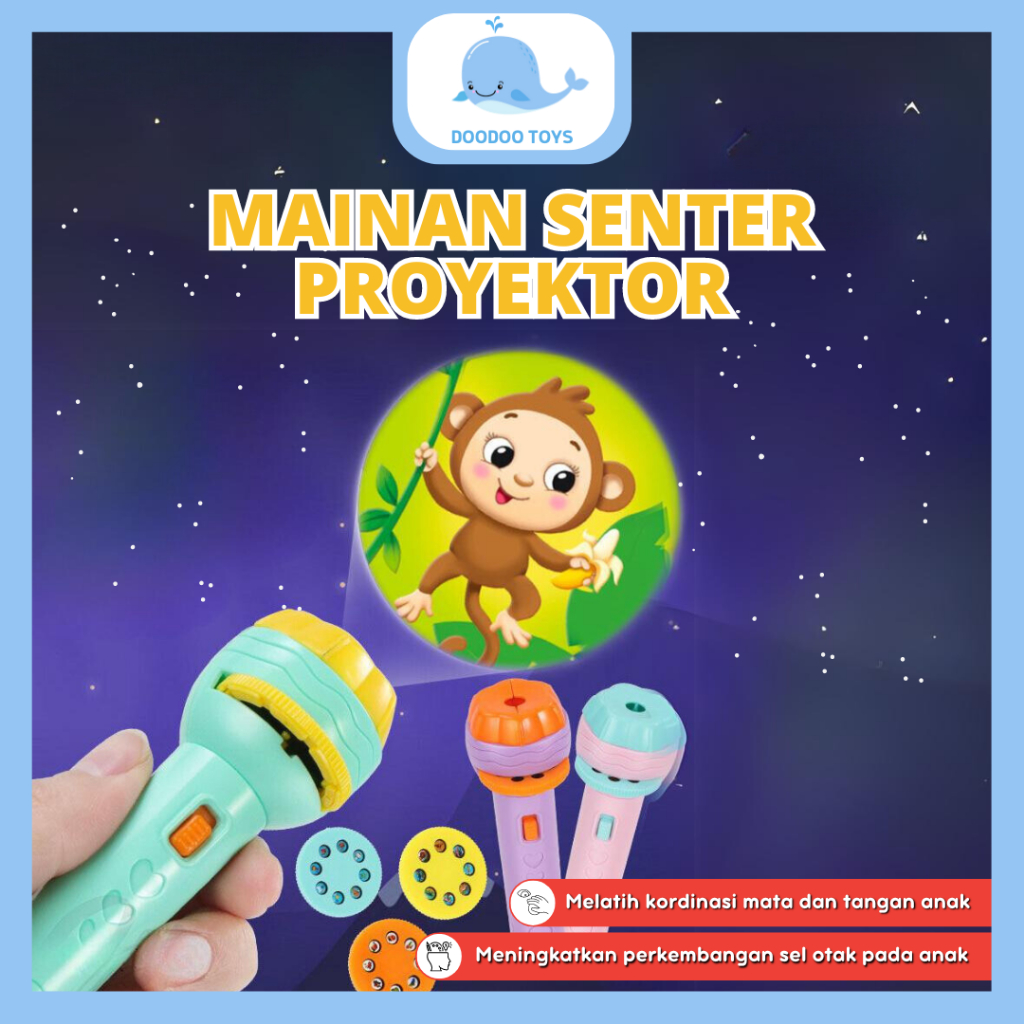 Jual Mainan Senter Proyektor/Projektor - Page Projection Flashlight ...