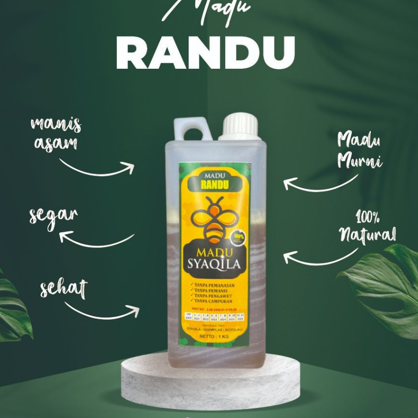 Jual Madu Syaqila |Madu Randu Grade B Jaminan Asli 1KG| Madu Murni |Raw ...