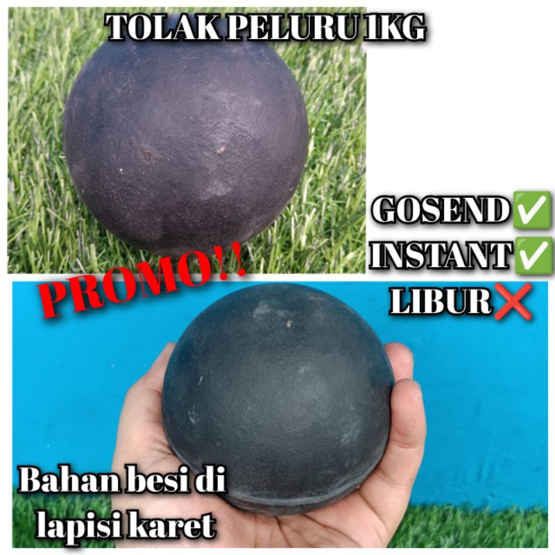 Jual TOLAK PELURU BESI LAPIS KARET 1KG ALAT OLAHRAGA ATLETIK LEMPAR ...