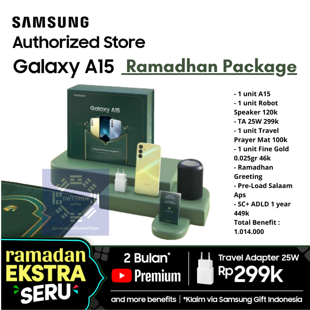 Jual SAMSUNG GALAXY A15 LTE 8/128GB 8/256GB RAMADHAN PACKAGE | Shopee ...