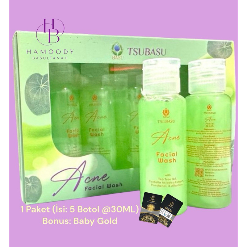 Jual [BASU] TSUBASU FACIAL WASH ANTI ACNE 30ML | Sabun Cair Khusus ...