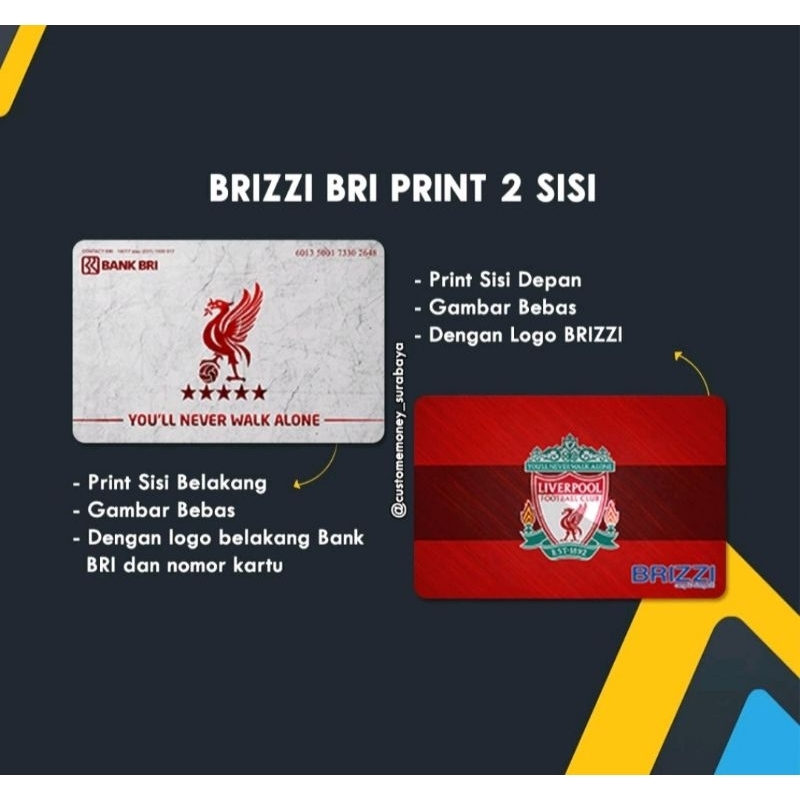 Jual Kartu E Toll Mandiri, BCA, BRI, BNI Custom 2 Sisi Print UV (Bukan ...