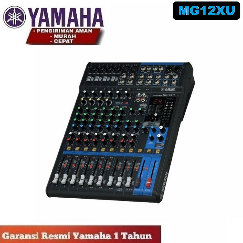 Jual Yamaha MG12XU MG12 MG-12-XU Mixer USB 12 Input 6 Channel Original ...