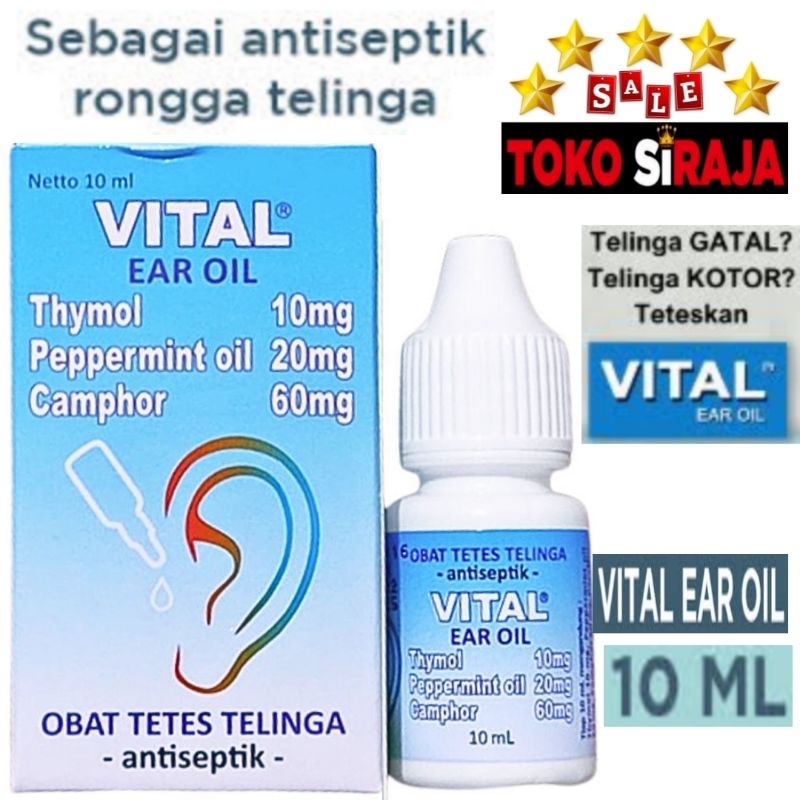 Jual VITAL OBAT TETES TELINGA EAR OIL 10 ML / OBAT TETES TELINGA ...