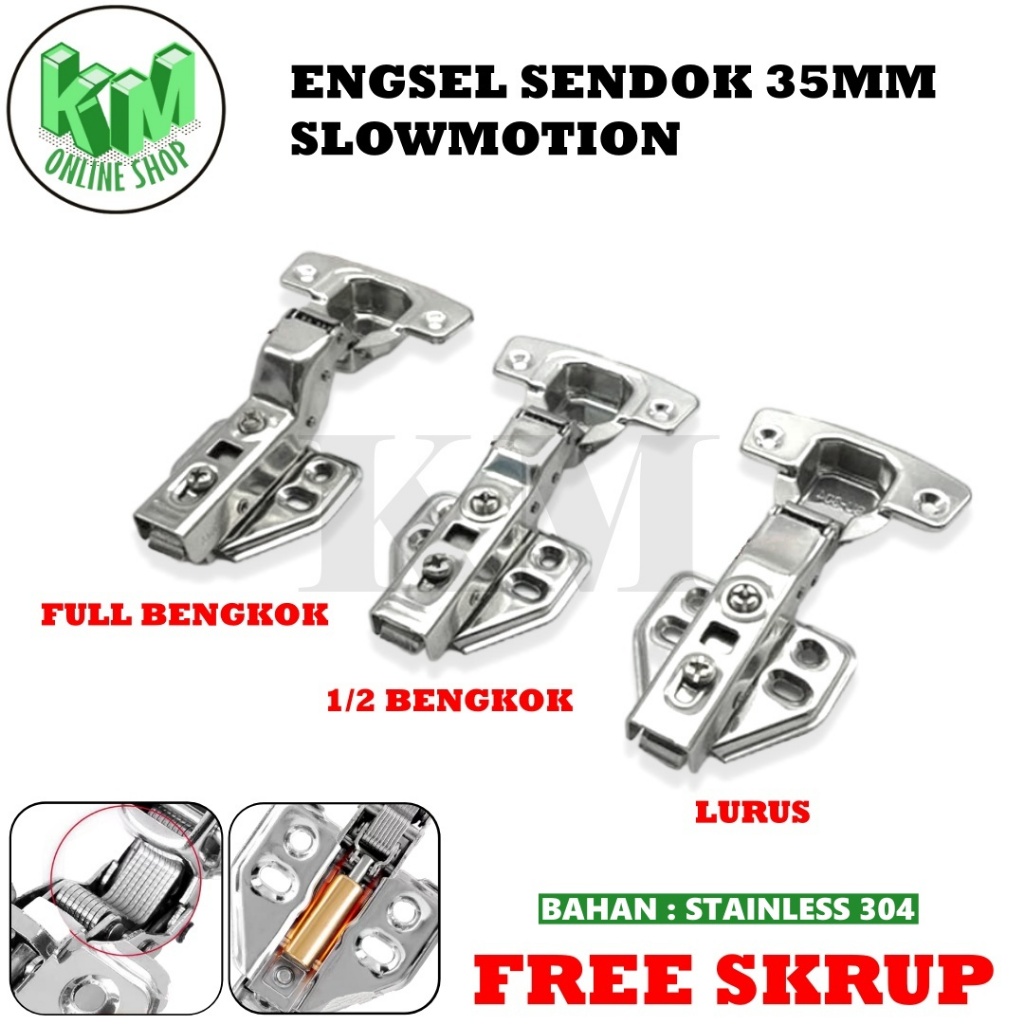 Jual Engsel Sendok Slow Motion 35mm Engsel Pintu Stainless Steel 304 ...