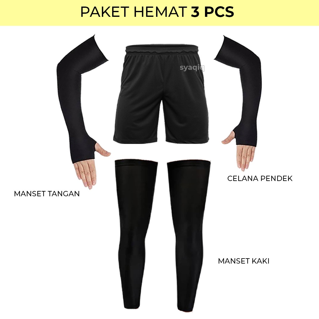 Jual Paket Manset Tangan Manset Kaki Celana Kolor Bola Olahraga Pria ...