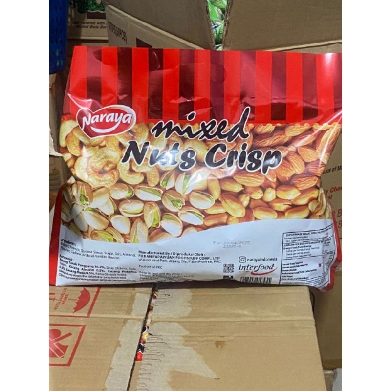 Jual Naraya Mixed Nuts Crips 400 gram Kacang Ting Ting | Shopee Indonesia