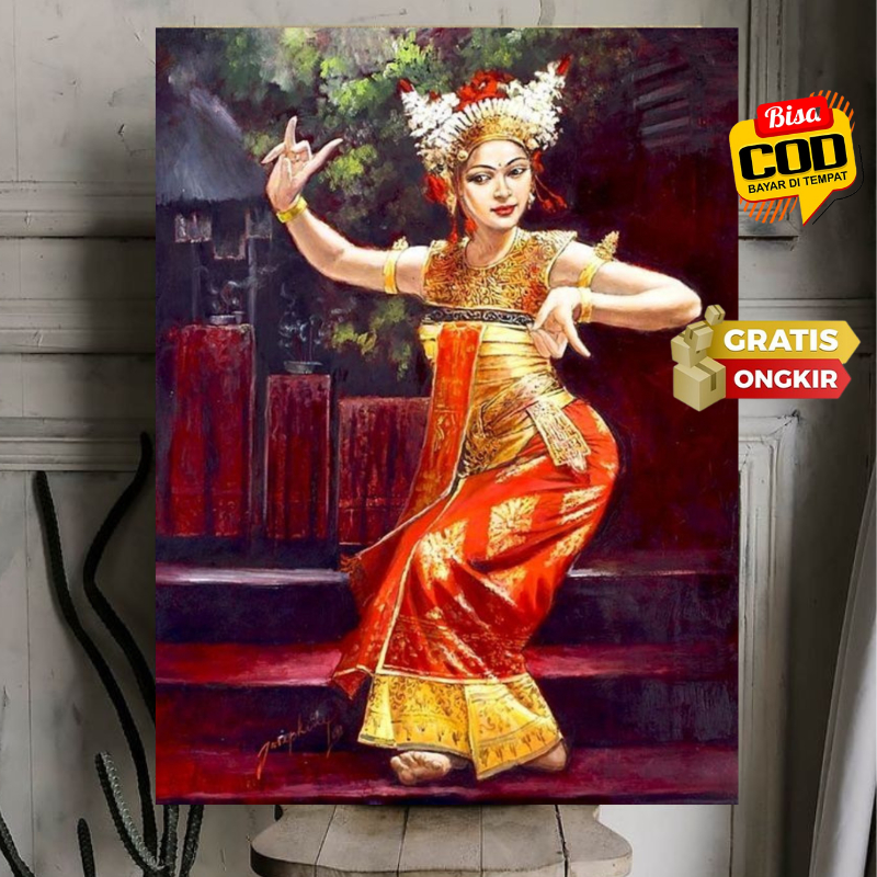 Jual Poster Penari Bali Hiasan Dinding Aesthetic Dari Bahan Papan MDF ...