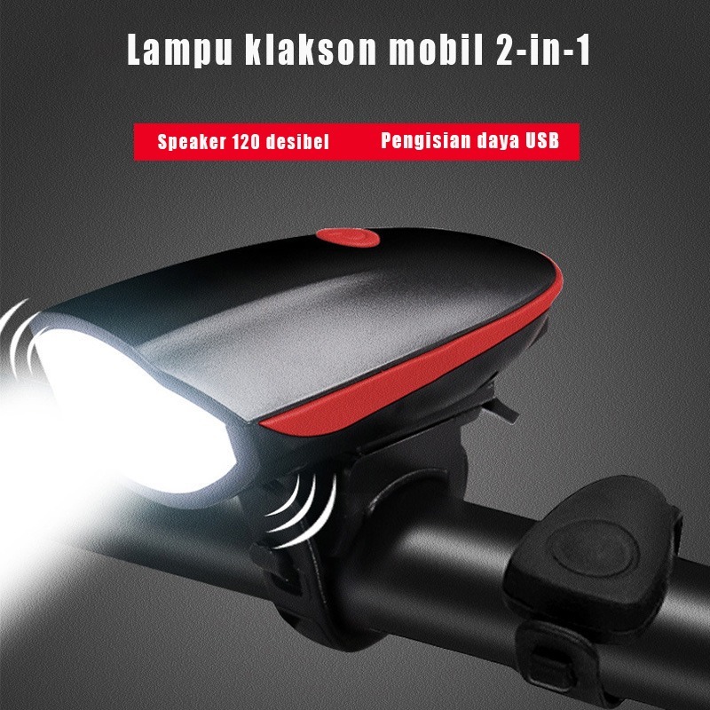 Jual Lampu Sepeda dengan Klakson Tahan Air dan Tahan Hujan Sepeda ...