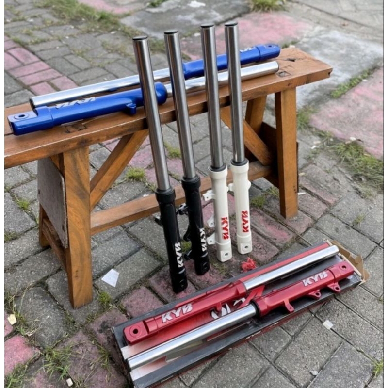 Jual Kyb zeto shock depan motor vixon merah/putih/hitam/biru | Shopee ...