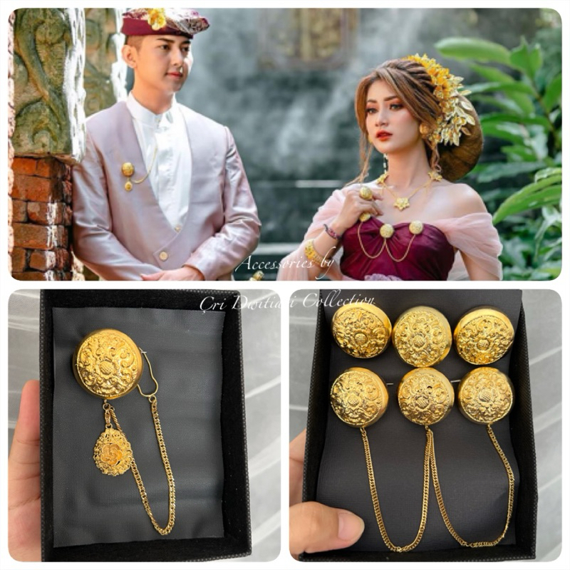 Jual Bros Bulat Klasik Pasangan Semi Tatahan/ Bros Classic Couple/ Bros ...