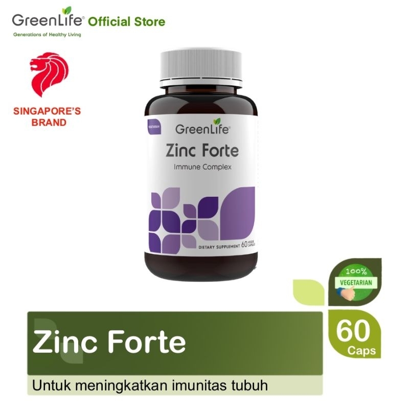 Jual GreenLife Zinc Forte isi 60 Kapsul Suplemen Zinc Imun Tubuh ...