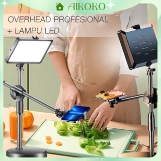 Jual Overhead Phone Stand + Led Lampu Stand Holder Bracket 360° Lampu ...