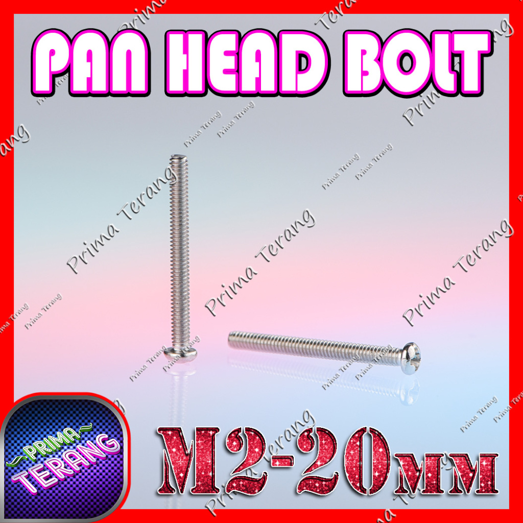 Jual Baut JP Pan Head M 2 Kepala Bulat 4 6 8 10 12 16 20 25 30 mm PH M2 | Shopee Indonesia