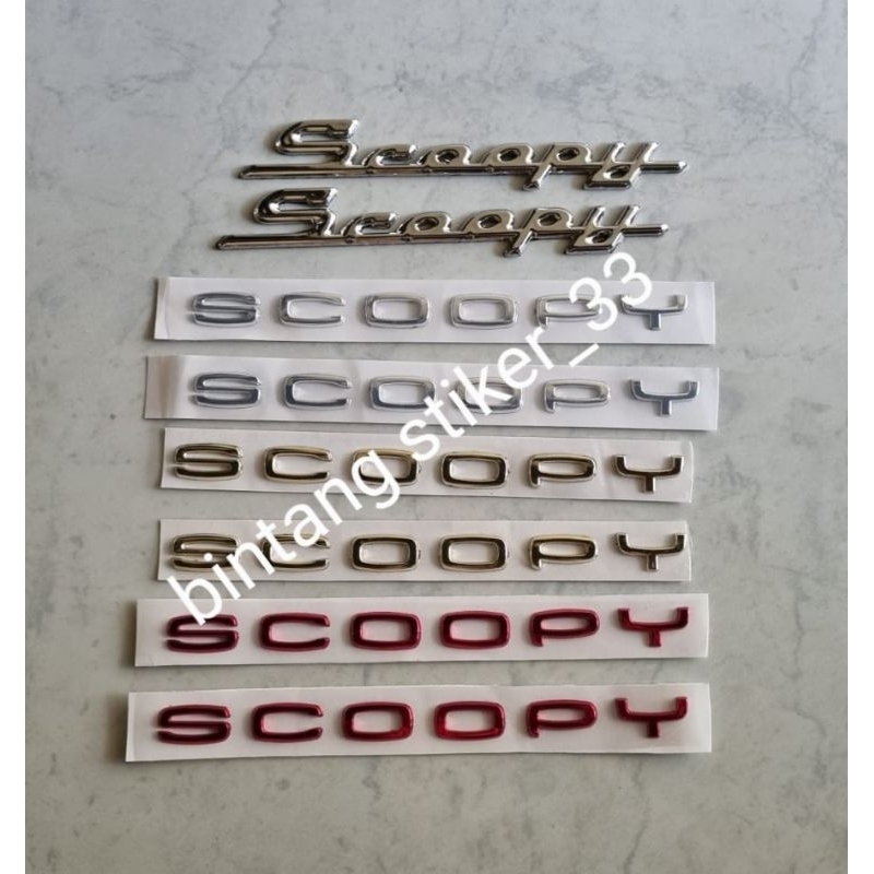 Jual Emblem timbul scoopy lama /emblem Logo scoopy 3D timbul/emblem ...