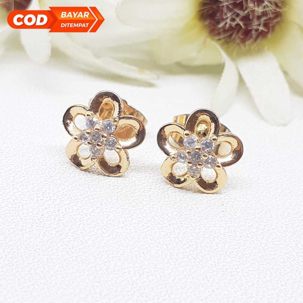 Jual mytitanium-anting xuping lapis emas model kekinian wanita dewasa kwalitas terbaik AH456 ...