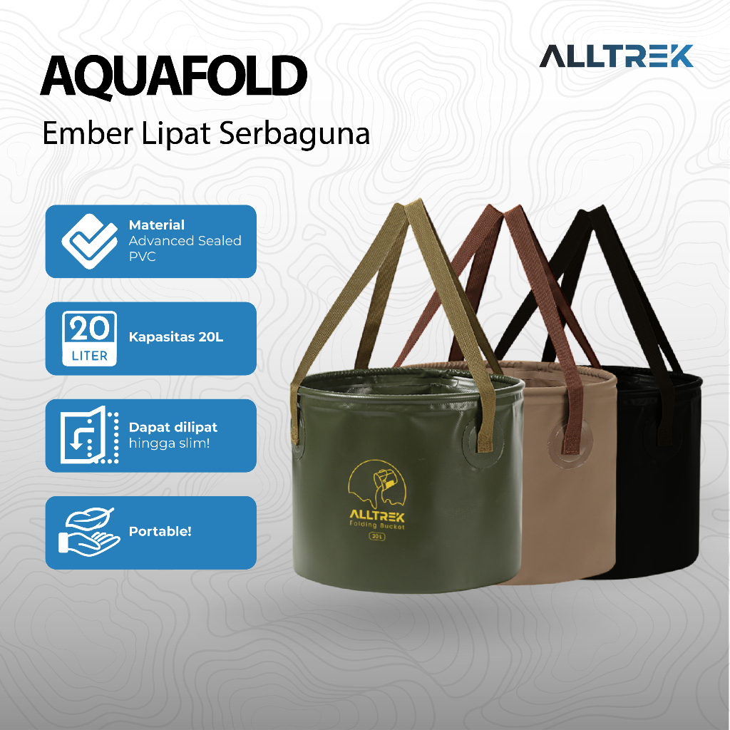 Jual ALLTREK Ember Lipat AQUAFOLD Folding Bucket Wadah Air Multifungsi ...