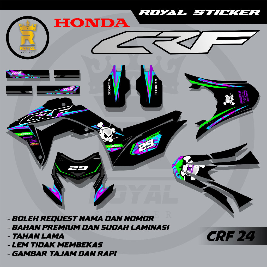 Jual CRF 24-STIKER SUPERMOTO TERBARU CRF SIAP PAKAI-STIKER VARIASI FULL ...