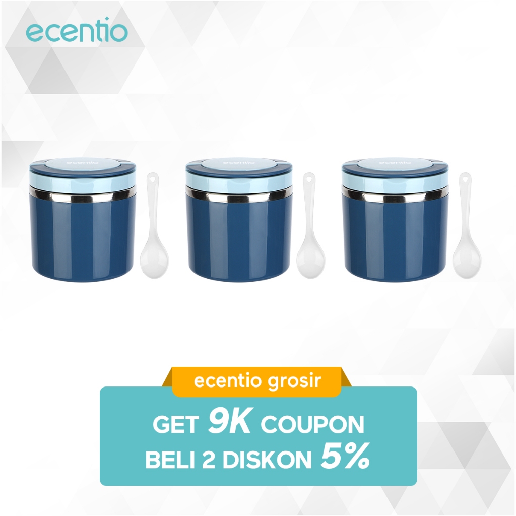 Jual 【grosir】ecentio termos makanan Bekal Sup Stainless 500ml tahan ...