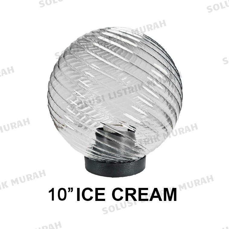 Jual Meval Kap Lampu Taman Outdoor Bulat Putih / Plain Clear ...