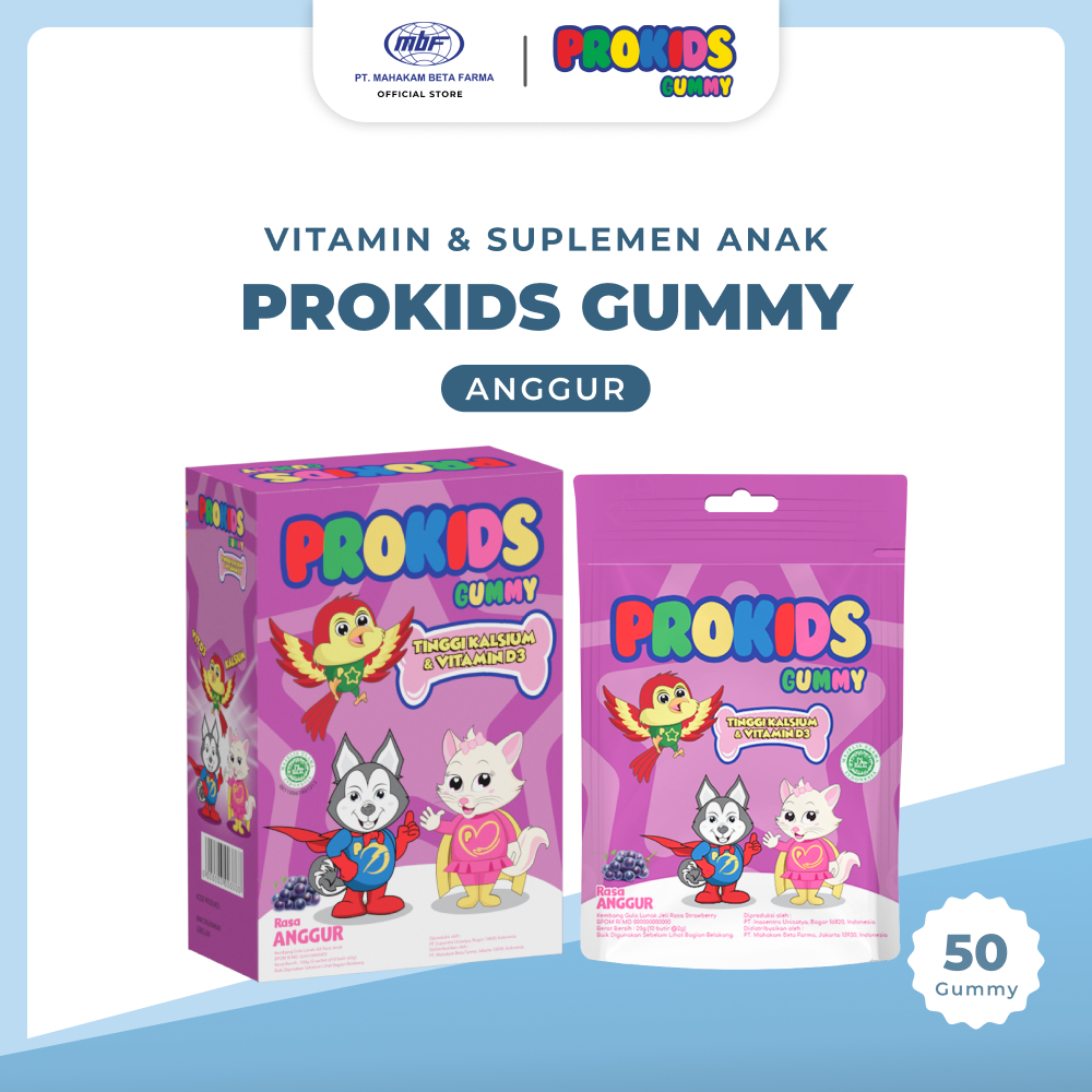 Jual Prokids Gummy Anggur - Multivamin Jeli Anak Rasa Anggur (Isi 5 ...