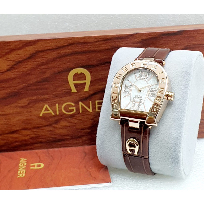 Jual Jam Tangan Wanita Aigner Acerra Kulit Free Fullset Box & Paperbag ...