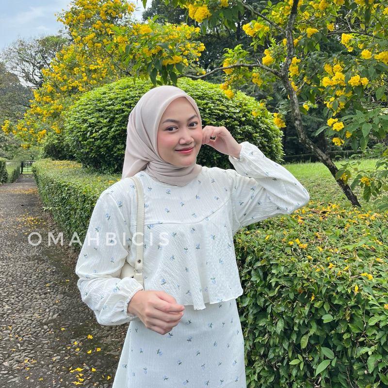 Jual Himari Dress korean vintage- Dress Korea- Dress crinkle - Dress ...