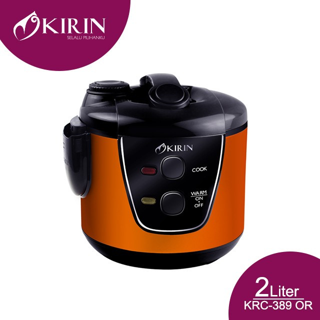 Jual KIRIN Magic Com 2 Liter Rice Cooker - KRC 389 (Orange) | Shopee Indonesia