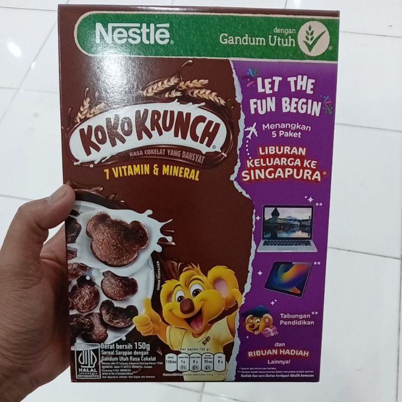 Jual Koko Krunch Sereal Sarapan dengan Gandum Utuh Rasa Cokelat 150 g ...
