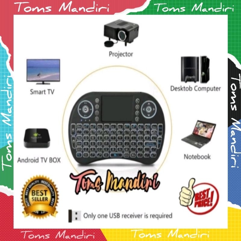 Jual Mini Wireless Keyboard i8 For Android TV Box With Touchpad & Air ...