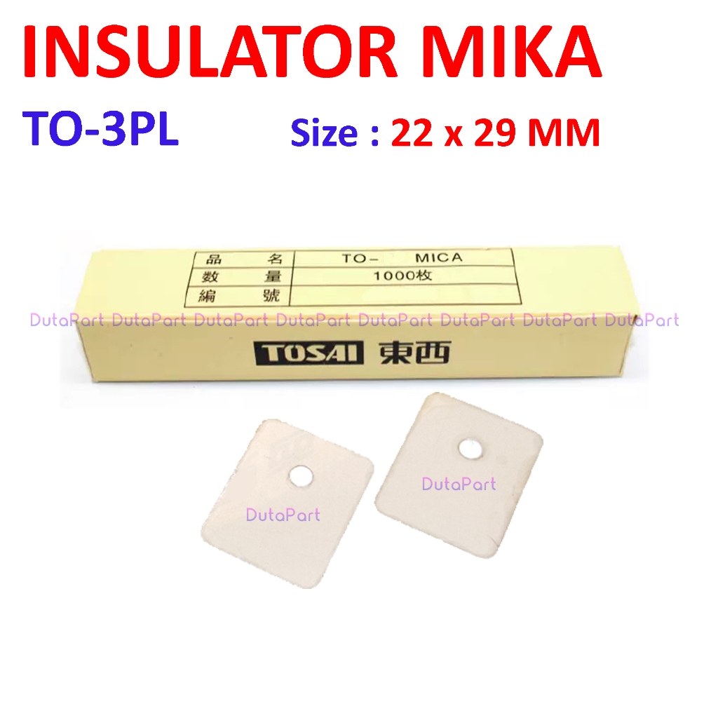 Jual Isolator Mika TO-3PL 22x29mm Insulator Mica Transistor Thermal Pad ...