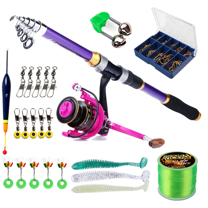 Jual Pancing Set 1.8M-3.0M Joran Pancing Kaca Serat Teleskopik joran ...