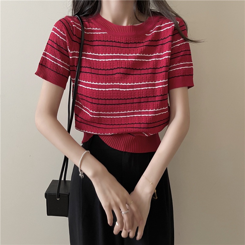 Jual AJWShop RB Crop Top Rajut Lengan Panjang Bahan Premium dan Halus | Atasan Crop Wanita ...