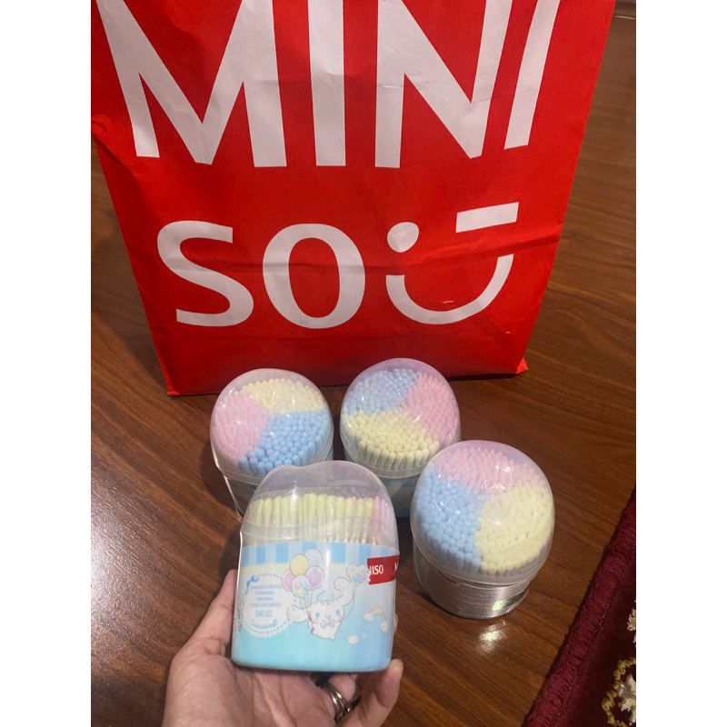 Jual Cotton Bud Cinnamoroll tiga warna original miniso | Shopee Indonesia
