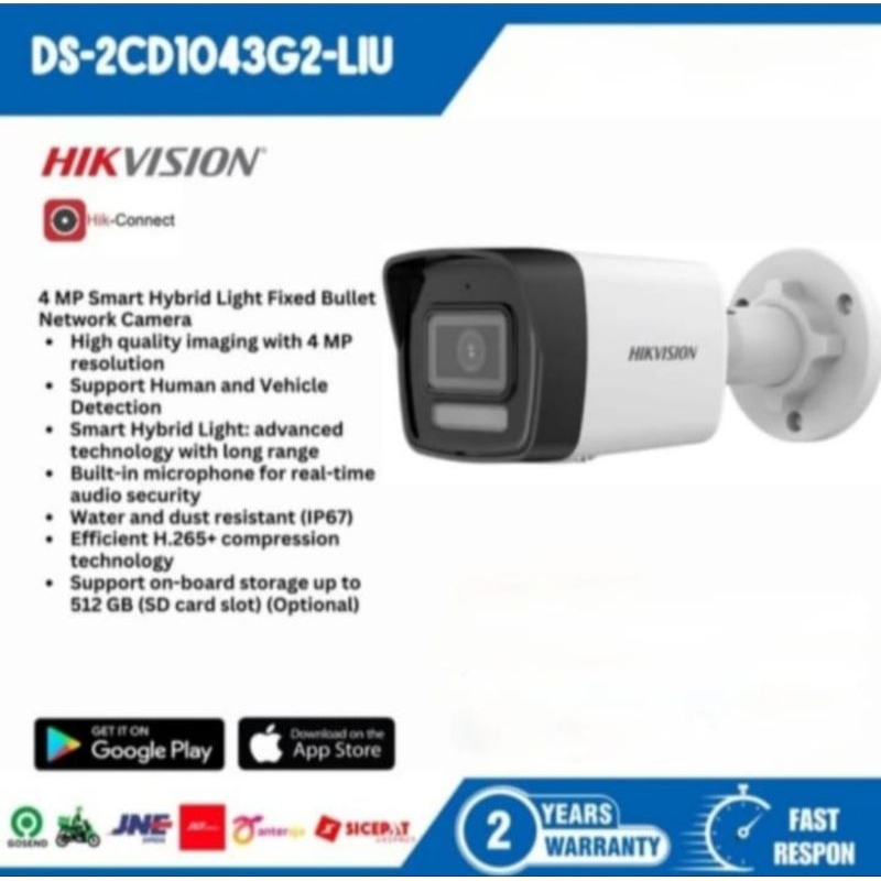 Jual HIKVISION DS-2CD1043G2-LIU 4MP SMART DUAL LIGHT | Shopee Indonesia