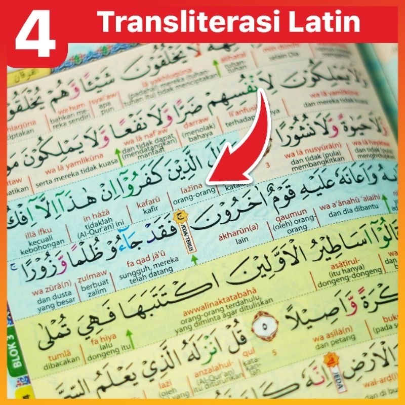 Jual Al quran Latin dan Terjemah Hafazan Perkata Tajwid Warna Alqosbah Ukuran A5 (15×21cm ...