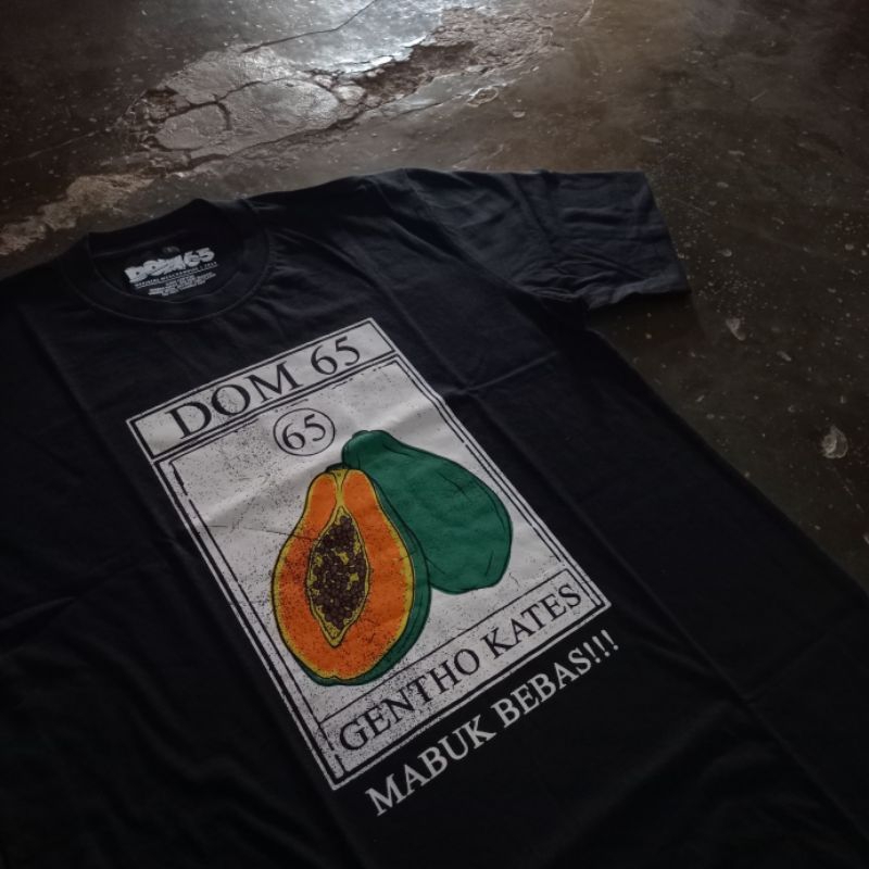 Jual Kaos DOM 65 - Gentho Kates (Hitam) | Shopee Indonesia