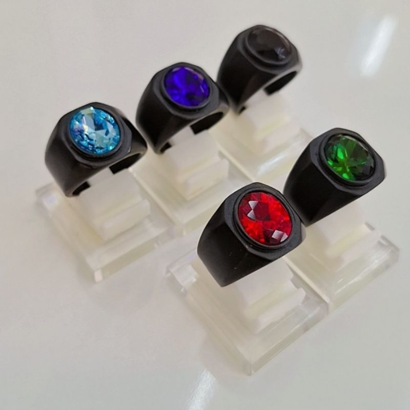 Jual CINCIN BATU BULAT RING HITAM TITANIUM (tidak mudah luntur ...