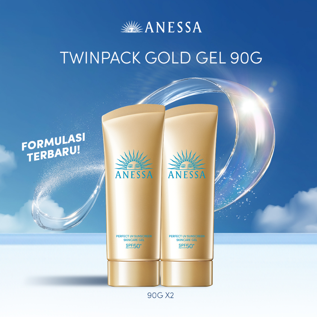 Jual Anessa Twinpack Gold Gel 90gr Sunscreen SPF 50+ PA++++ | Shopee ...