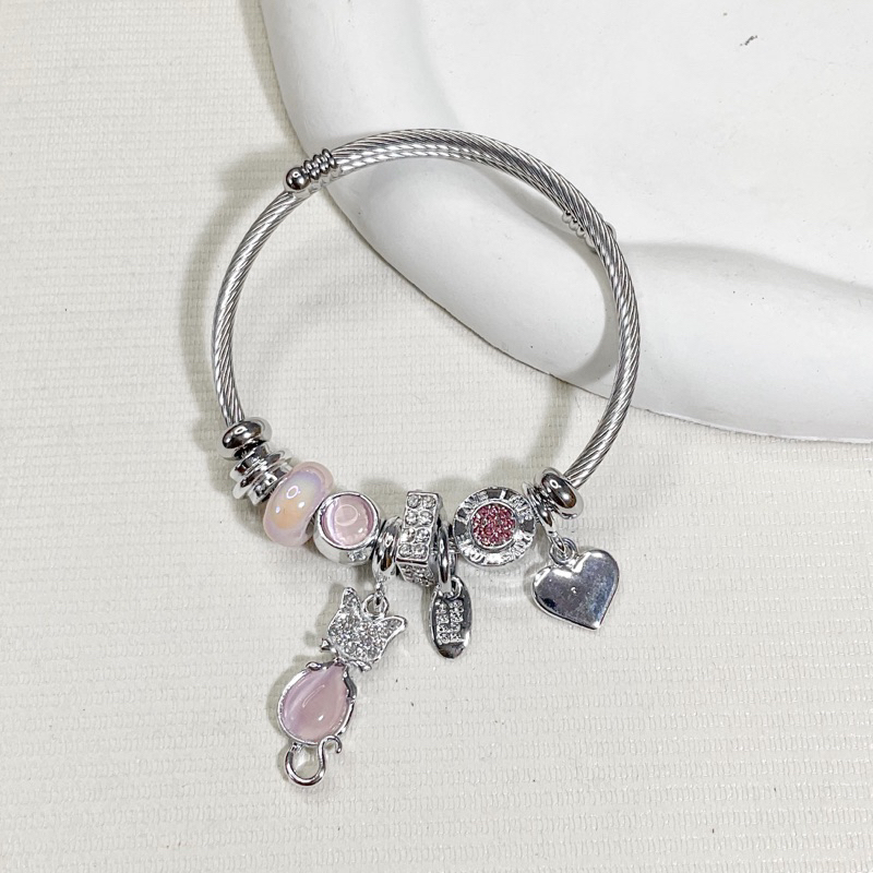 Jual Premium Gelang Pandora Charms Bracelet Serut Titanium Asli Wanita ...