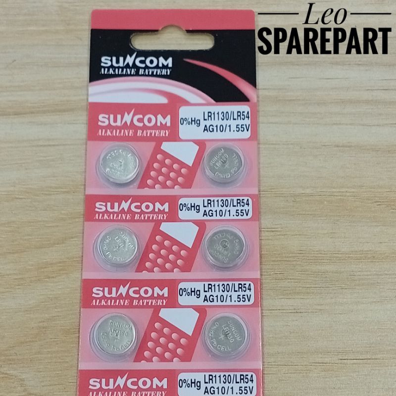 Jual Baterai suncom LR1130 / AG10 ( 1PP / 10 BIJI ) | Shopee Indonesia