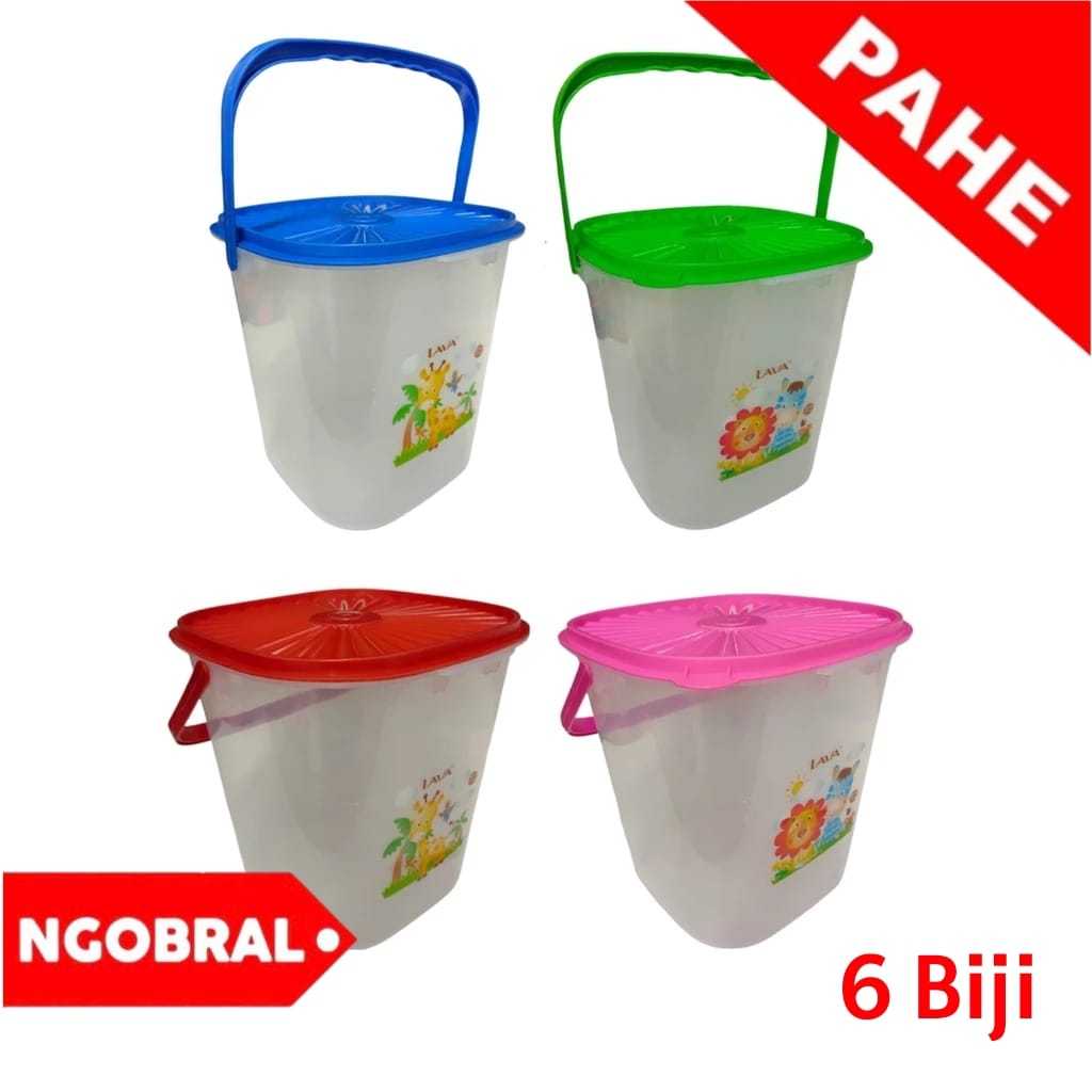 Jual PAKET 6 PCS - Toples Segi 10 Liter/Toples Segi 10 Liter Gagang ...
