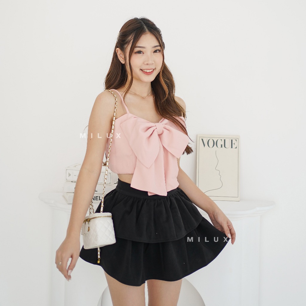 Jual 2WAYS PREMIUM RIBBON TOP ATASAN WANITA CEWEK BAJU TANKTOP KEMBEN ...