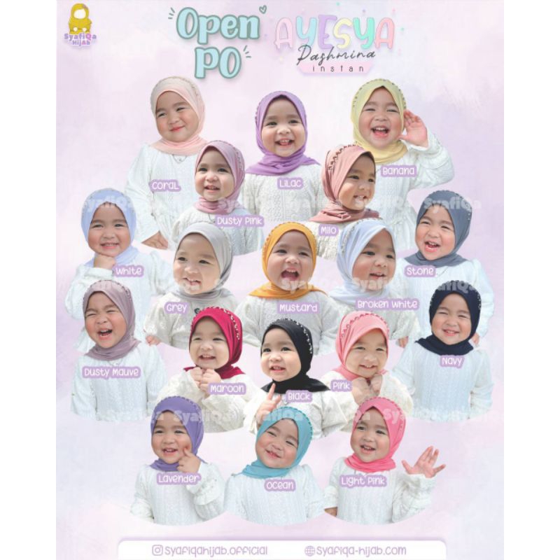 Jual AYESYA - Pastan Anak Pastan Bayi New Born Hijab Aqiqah Hijab Mewah ...