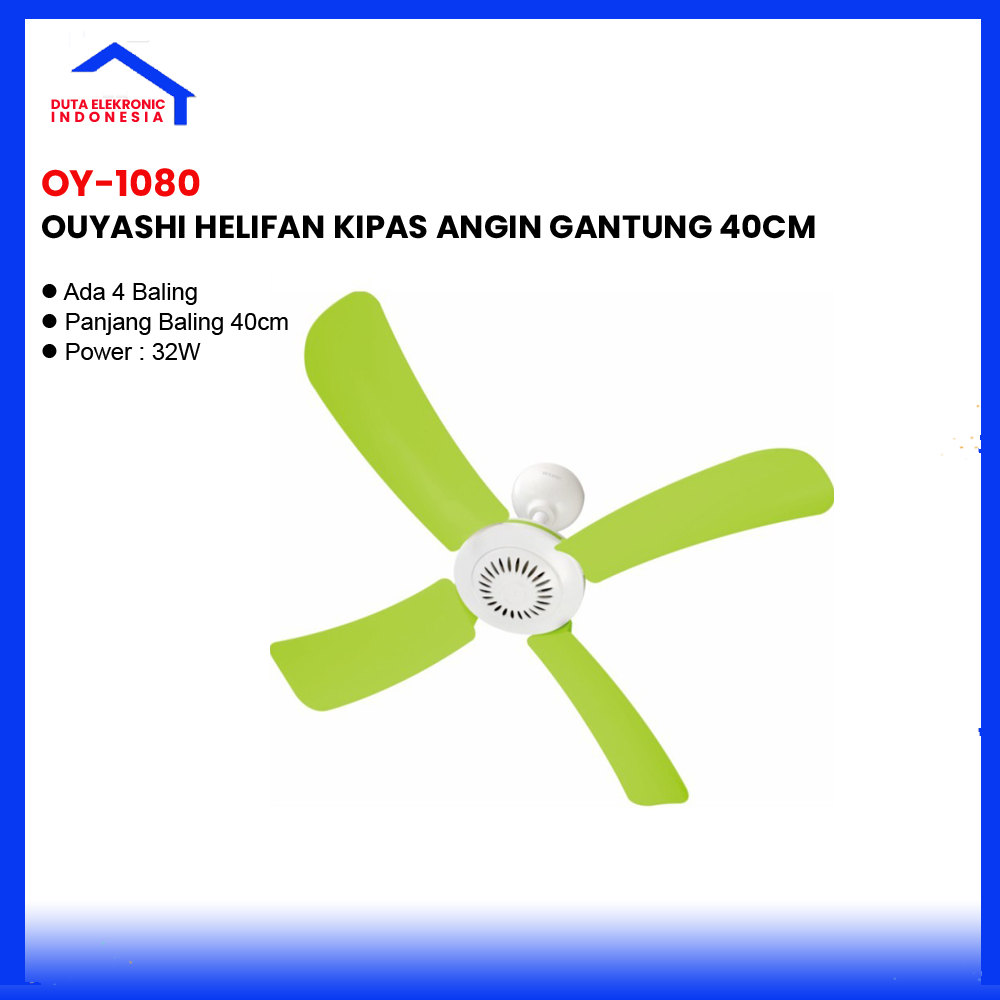 Jual Ouyashi Kipas Angin Gantung Flafon OY-1080 Helifan Kipas Angin ...